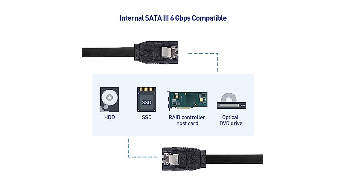 Cable Matters 3-Pack SATA III Cable for Fast Transfers