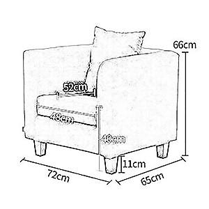XINGLEI Single Sofa Sofa Small Apartment Nordic Bedroom Rental Clothing Store Small Sofa Chair net red Modern Simple Single Sofa