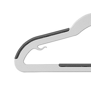 Finnhomy Extra Strong 30 Pack Plastic Hangers for Baby and Kids, Durable Children Clothes Hangers with Non-Slip Pads, Great for Any Baby Clothes, Gray