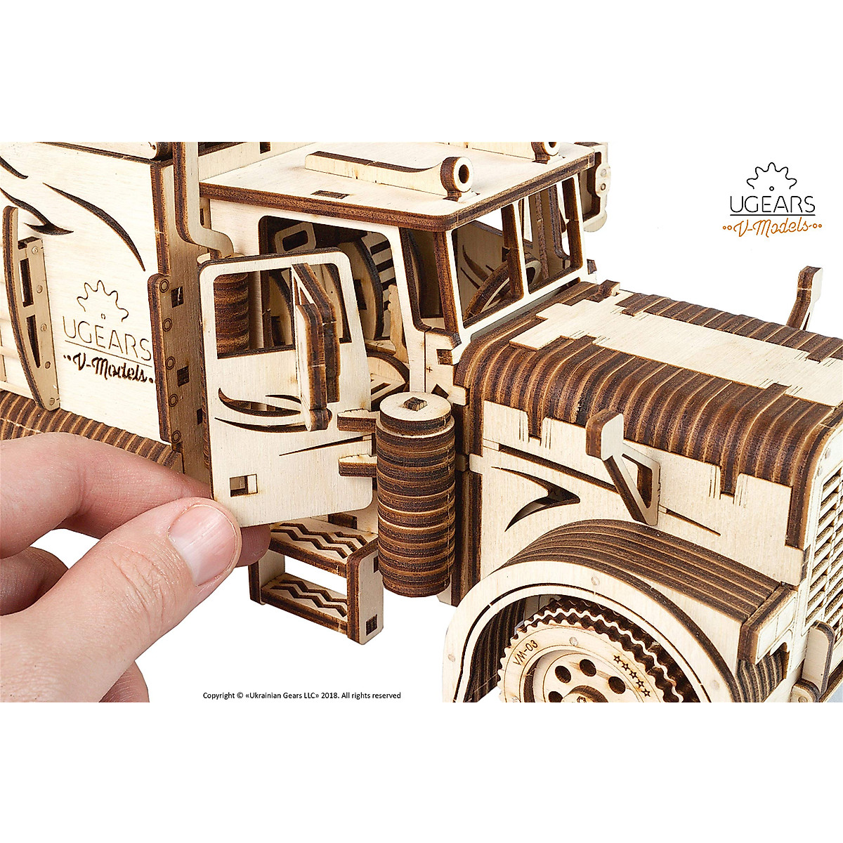 UGEARS Bundle Heavy Boy Truck VM-03 and Trailer for Heavy Boy Truck VM-03 Self-Assembling 3D Wooden Model Models 3-D Wooden Puzzle - Mechanical Heavy Boy Truck VM-03