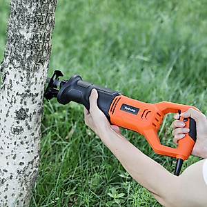 Yunirvana 120V Reciprocating Saw, 6.0 Amp Variable Speed Corded Reciprocating Saw with 4/5" Stroke Length, 3000 SPM and 4-1/2" Max for Wood, Metal, PVC Pipe Cutting