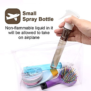 CGBARBER 6Packs Small Spray Bottles, Plastic Travel Bottles Size,Mini Bottle Set, Calibration Refillable Reusable Liquid Containers Cleaning Solution Makeup Bottles for Anywhere (1.2oz)