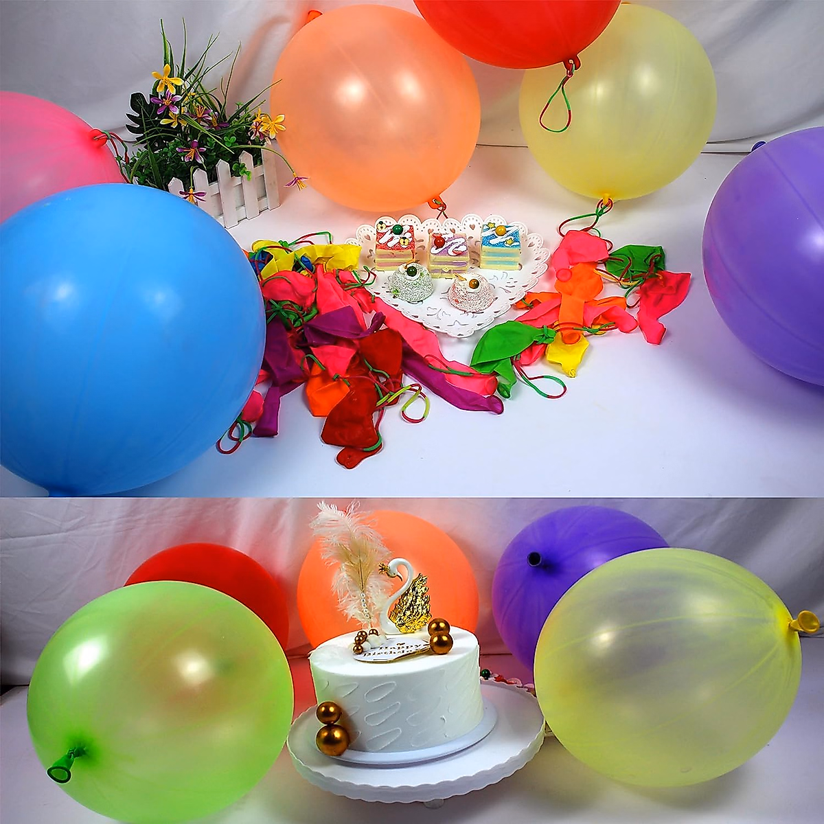 PARTy FLAGs 30Pcs Punch Balloons Punch Balloons Party Favors for KidsI Punching Balloons for Kids Birthday Decorations Party Balloons Kids Heavy Duty Punching Balloons with Rubber Bands For Decoration