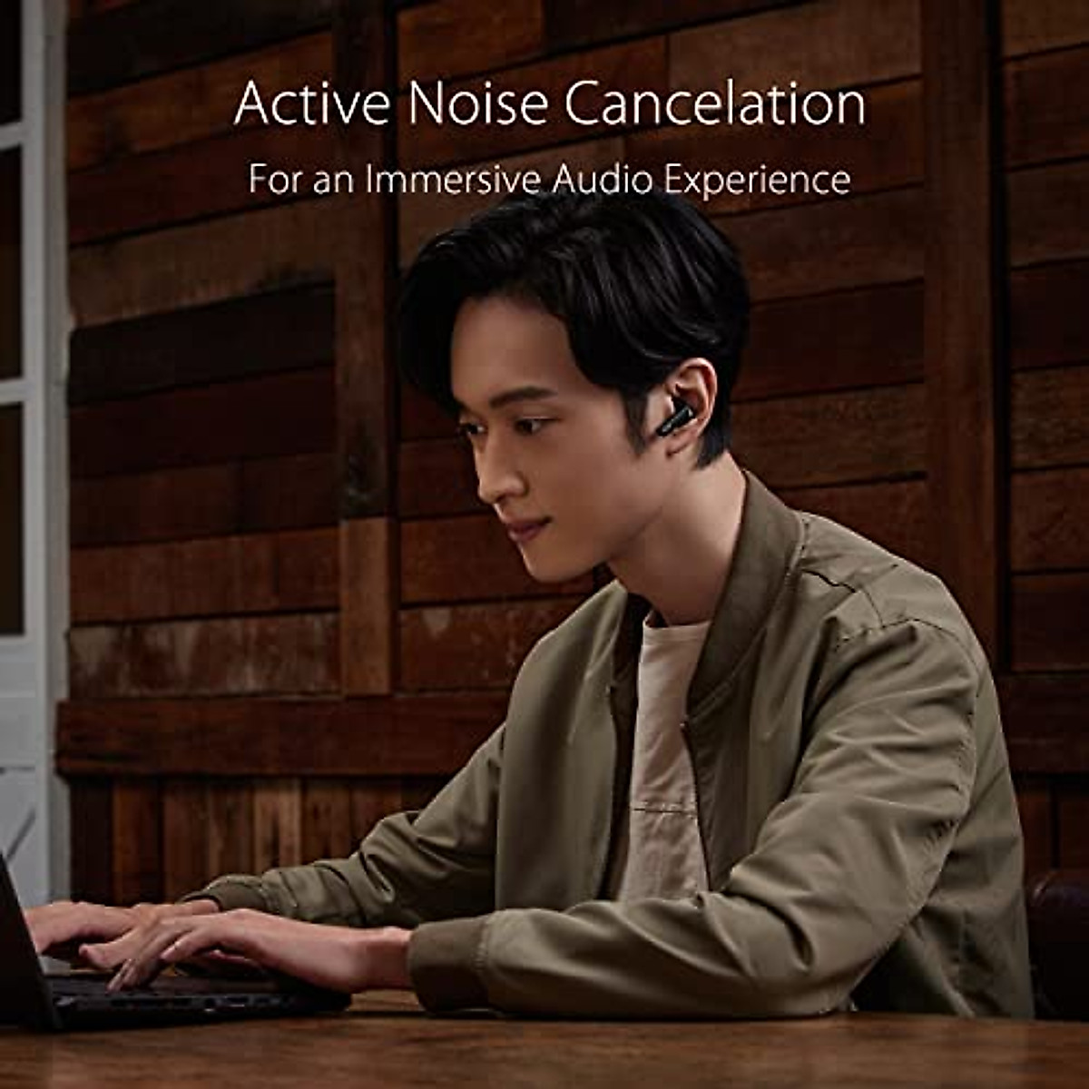 ASUS ROG Cetra True Wireless Gaming Headphones (Low-Latency Bluetooth Earbuds, Active Noise Cancelation, 27-Hour Battery Life, IPX4 Water Resistance, Wireless Charging)- Black
