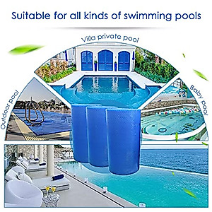 LSMKKA Solar Cover for Swimming Pool, 10 Ft 12 16 Feet Bubble Tarpaulin Heavy Duty Thermal Blanket Rectangular, Outdoor Garden Frame Pool Rainproof Cloth (Size : 320x710cm(10.4ftx23.3ft))