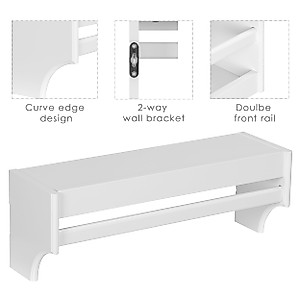 UTEX Nursery Book Shelves for Wall Set of 4, Floating Book Shelf for Kids Rooms, Small Wall Mounted Baby Bookshelf for Nursery Decor Playroom Toy Storage, 16.3 Inch