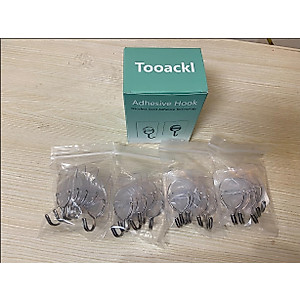 Tooackl 20pcs Adhesive Hooks 13lb(Max) Heavy Duty Sticky Hooks for Hanging Wall Hangers Without Nails 180° Rotating Seamless Stick on Wall Hooks Bathroom Kitchen Office Outdoors.