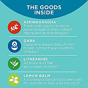 OLLY Ultra Strength Goodbye Stress Softgels, GABA, Ashwagandha, L-Theanine and Lemon Balm, Stress Relief Supplement - 60 Count