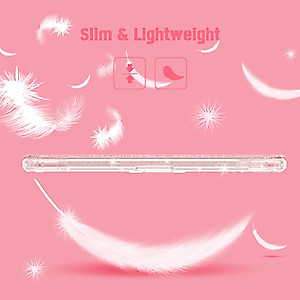 iPad Air 11 Inch Case 2024, iPad Air 5th/4th Gen Case 2022/2020 10.9 Inch with Pencil Holder, Auto Wake/Sleep, Sparkly Glitter Trifold Stand Leather Cover with Shiny Clear TPU Back, Rose Gold