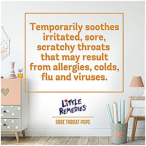 Little Remedies Sore Throat Pops, Made With Real Honey, 10 Count