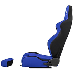 OpenWheeler SimFab Flight Simulator Seat With Seat Base Cut Out For Fighter Stick Or Helicopter Collective, blue