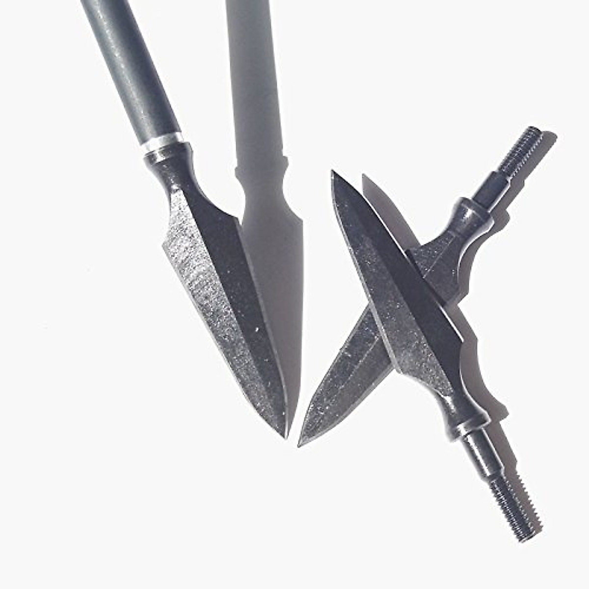 AMEYXGS 200 Grain Broadheads Traditional Hunting Arrowhead Archery Metal Arrow Tips Screw-in Arrow Heads with Box for Compound Bow Recurve