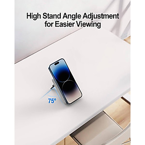 ZEROLEMON Magnetic Portable Charger, MagJuice+ 10000mAh Wireless Battery Pack with Stand, Compatible with MagSafe, 20W Power Bank for iPhone 15 Pro Max/12/13/14 Series, Apple Watch, AirPods - White