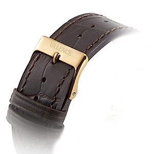 Valence Watches for Women, Vintage Square Face Wrist Watches for Women, Classic Ladies Quartz Watches with Brown Leather Band（83 Brown）