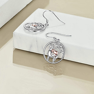 ONEFINITY Sloth Llama Gifts Sterling Silver Sloth Llama Dangle Drop Earrings for Women Jewelry Gifts