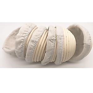 6 PCS Natural Rattan Brotform Banneton Proofing Basket Round Bread Basket for Baking Dough (5 Inch)