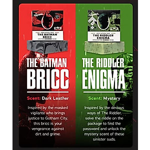 Dr. Squatch Soap The Batman Collection - Men's Natural Bar Soap - 2 Bar Soap Bundle and Collector's Box Batman Soap for Men