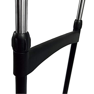 WOHLLEBEN Expandable Double Rods Clothing Rack Portable Freestanding Clothes Rack on Wheels Clothes Closet with Shoe Shelves Multi-functional Garment Rack, (33"-59")×16.5"×(43"-67")