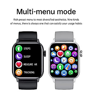 Smart Watch for Women Men, Waterproof Smartwatch Fitness Tracker for Android iOS Phones, 1.81” HD Smartwatch with Heart Rate Monitor, Step Counter, Receive Make Calls