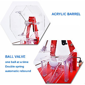 Professional Bingo Game Set, Manual Lottery Shaker Selector, Including Acrylic Bingo Cage, 1.6-Inch Ping Pong Style Bingo Balls-50 Pcs, for Large Groups, Parties