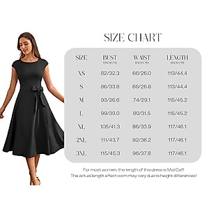 DRESSTELLS Cocktail Dress, Black Dresses for Women Wedding Guest, Summer Formal Homecoming Prom Vintage Party Dress, Modest Funeral Evening Dress 2024 Black M