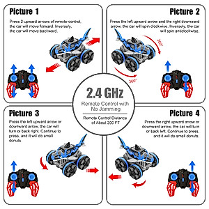 Amphibious Remote Control Car, RC Cars 2.4 GHz Working on Water, All Terrain Monster Shark Truck Stunt Car, Toys Gift for Boys Girls Age 5 6 7 8 9 10