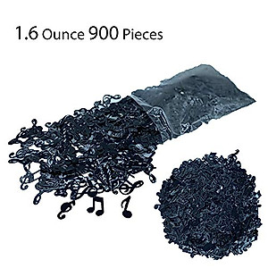 Music Confetti Musical Notes Confetti Black Musical Clef Cutout for Music Party Reception Birthday Wedding Engagement Baby Shower Karaoke Party Decoration Supplies 3 style (Music)
