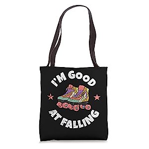 I'm Good At Falling Funny Roller Derby Tote Bag