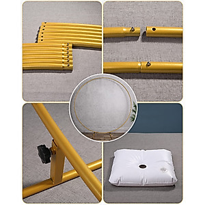 YALLOVE Round Balloon Arch Kit, 7.2 Feet Balloon Hoop Stand, Gold Metal Balloon Circle Frame, Big Size Backdrop Stand for Birthday, Wedding, Baby Shower, Grad Party Decoration