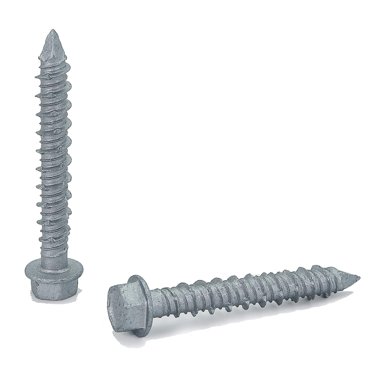 CONFAST 1/4" x 1-3/4" Concrete Screws 410 Stainless Steel Hex with Concrete Drill Bit for Anchoring to Masonry, Block or Brick (50 per Box)