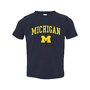 UGP Campus Apparel TS03 - Michigan Wolverines Arch Logo Toddler T Shirt 5/6T Navy