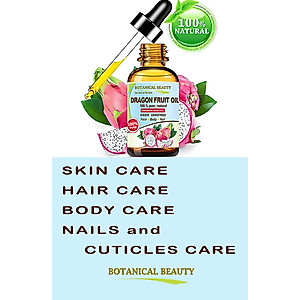 DRAGON FRUIT SEED OIL 100% Pure Natural Virgin Unrefined Cold-Pressed Carrier Oil 0.5 Fl.oz.- 15 ml for FACE, SKIN, DAMAGED HAIR, NAILS by Botanical Beauty