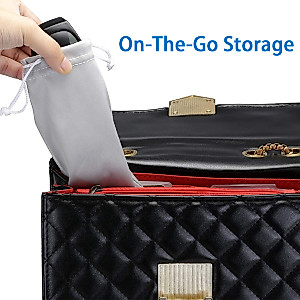 aisswzber 4 Pack Microfiber Eyeglass Sunglasses Gadgets Cleaning & Storage Pouch