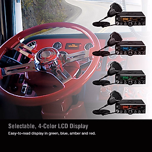 Cobra 29LX AM Professional CB Radio - Emergency Radio, Travel Essentials, NOAA Weather Channels and Emergency Alert System, Selectable 4-Color LCD, Auto-Scan and Radio Check, Black