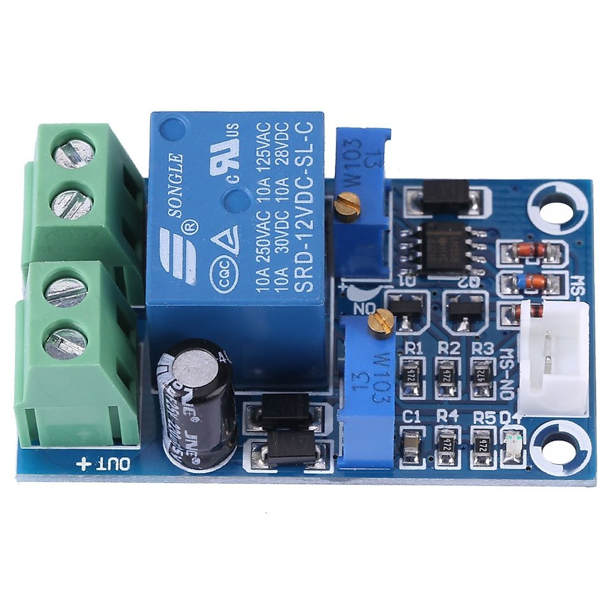 12V Battery Charging Controller Protection Board Module Undervoltage Low Voltage Cut Off Automatic Switch Recovery Protection Controller Module with A LED Indicator
