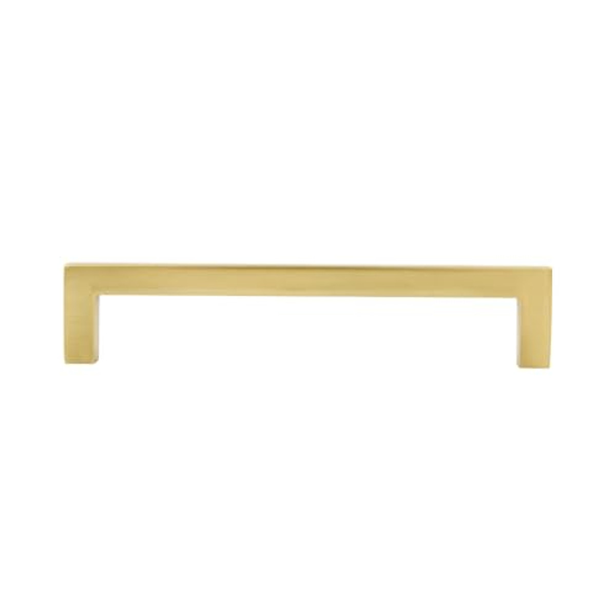 Amazon Basics Modern Square Cabinet Pull Handle, 5.39-inch Length (5-inch Hole Center), Golden Champagne, 10-pack