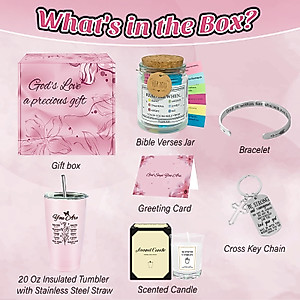 Christian Gifts for Women, Unique 8 Pcs Inspirational Gifts for Women, Religious Gifts for Women for Christmas, Thanksgiving, Easter, Birthday, Spiritual Gifts for Women, Mom, Sister, Friend, Wife