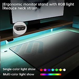 EUREKA ERGONOMIC Standing Desk Adjustable Height 61" Electric Sit Stand Computer Desk L Shaped with Keyboard Tray,Monitor Stand &LED, Dual Motor Memory Presets Sit to Desk Adjustable Desk, Left/Maple