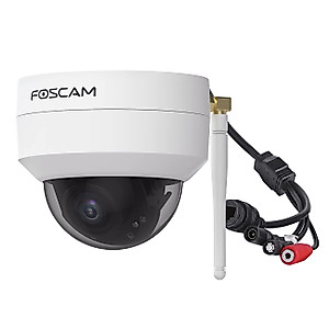 FOSCAM 4MP Outdoor Security WiFi Camera, 4X Optical Zoom PT Surveillance Dome Camera, Supports 2.4G/5G Dual-Band WiFi Connection, 66ft Night Vision, IK10, MicroSD Recording (128GB), White(VZ4)