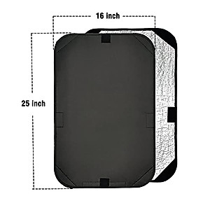 RV Door Window Shade Cover, Camper Trailer Sun Blackout Side Door Window Shade Cover, UV Rays Protectio, Side Door Window Shade Cover-Black (16 x 25 inch)