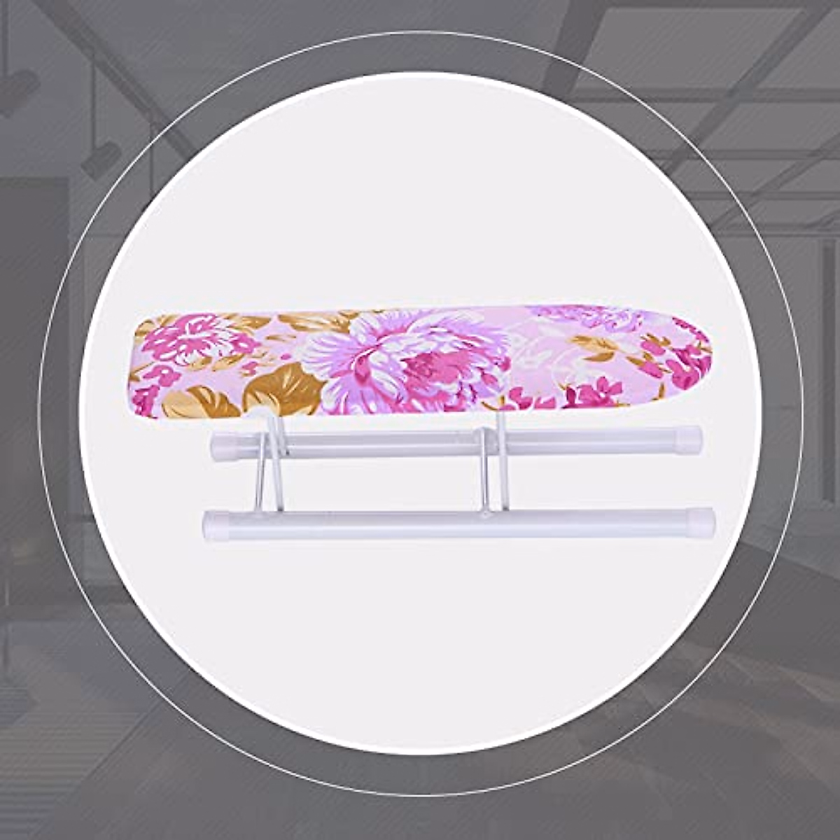 HisiLucky Mini Ironing Board Tabletop Portable Collar Ironing Board with Folding Legs for Household Dormitory Laundry Rooms, Pink