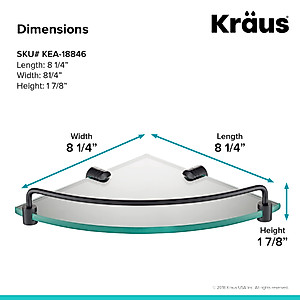 Kraus Elie Corner Bathroom Shelf, Matte Black Finish, KEA-18846MB