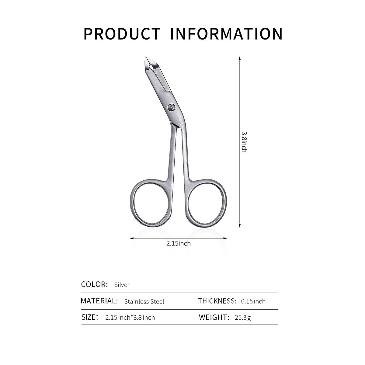 Stainless Steel Tweezers Scissor Handle, Precision Eyebrow Tweezers, Professional Hair Removal Tweezers Flat Tip, Scissor Style Tweezers with Handles, Eyebrow & Hair Plucker for Women and Men