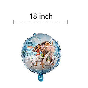 5 Pcs Foil Balloons for Moana Birthday Party Baby Shower Decorations… (Moana1)