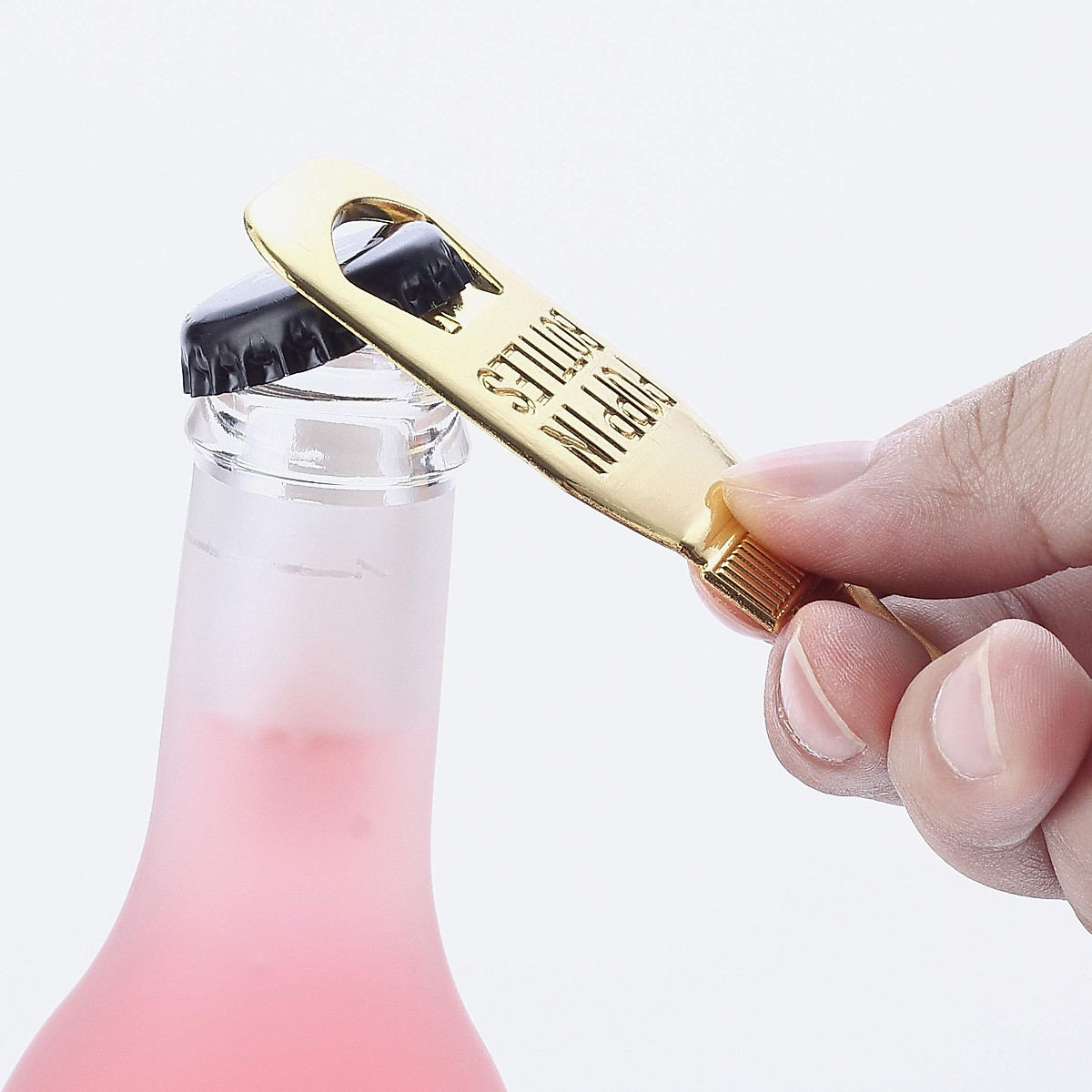 YFS 6 Pcs White Bottle Opener Baby Shower Return Gifts for Guest, Rose Gold Feeding Bottle Opener Wedding Favors ,Super cute Party Favors Gift