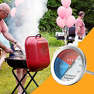 defutay 2 inch Charcoal Grill Temperature Gauge Accurate BBQ Grill Smoker Thermometer Gauge Smoker Wood Charcoal Pit Heat Indicator Grill Temp Thermometer (1)