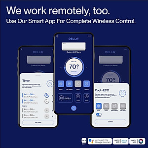 DELLA 12000 BTU Mini Split Air Conditioner & Heater Ductless Inverter System, 19 SEER 208-230V, 8 HSPF, with 1 Ton Heat Pump, Cools Up to 750 Sq. Ft. Full installation 16.4 ft kit included