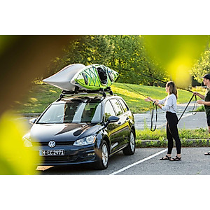 Pelican Roof Rack Tie Down Deluxe Strap with Buckle Bumper - for Kayaks, Canoes, Surfboards and Paddle Boards - 15 ft - Black