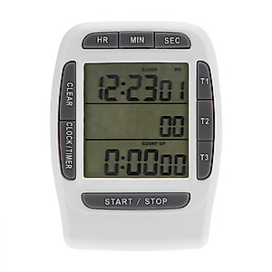Multi-channel Timer, Portable Digital Multi-channel 3 Channels LCD Timer Accurate Timing Countdown Clock