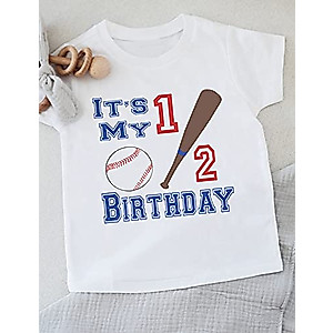Its My Half Birthday Baseball Bodysuit or T-Shirt for Baby Boy (12M Short Sleeve Bodysuit)